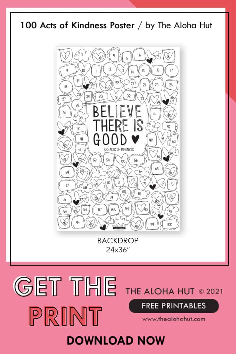 VALENTINE'S DAY - 100 Acts of Kindness FREE PRINTABLE Poster - The ...