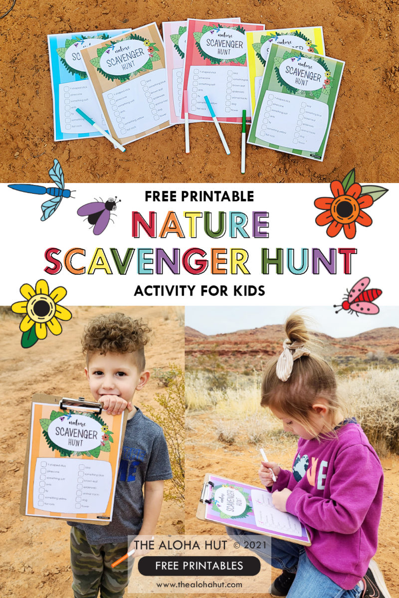NATURE SCAVENGER HUNT - FREE PRINTABLE ACTIVITY FOR KIDS - The Aloha Hut