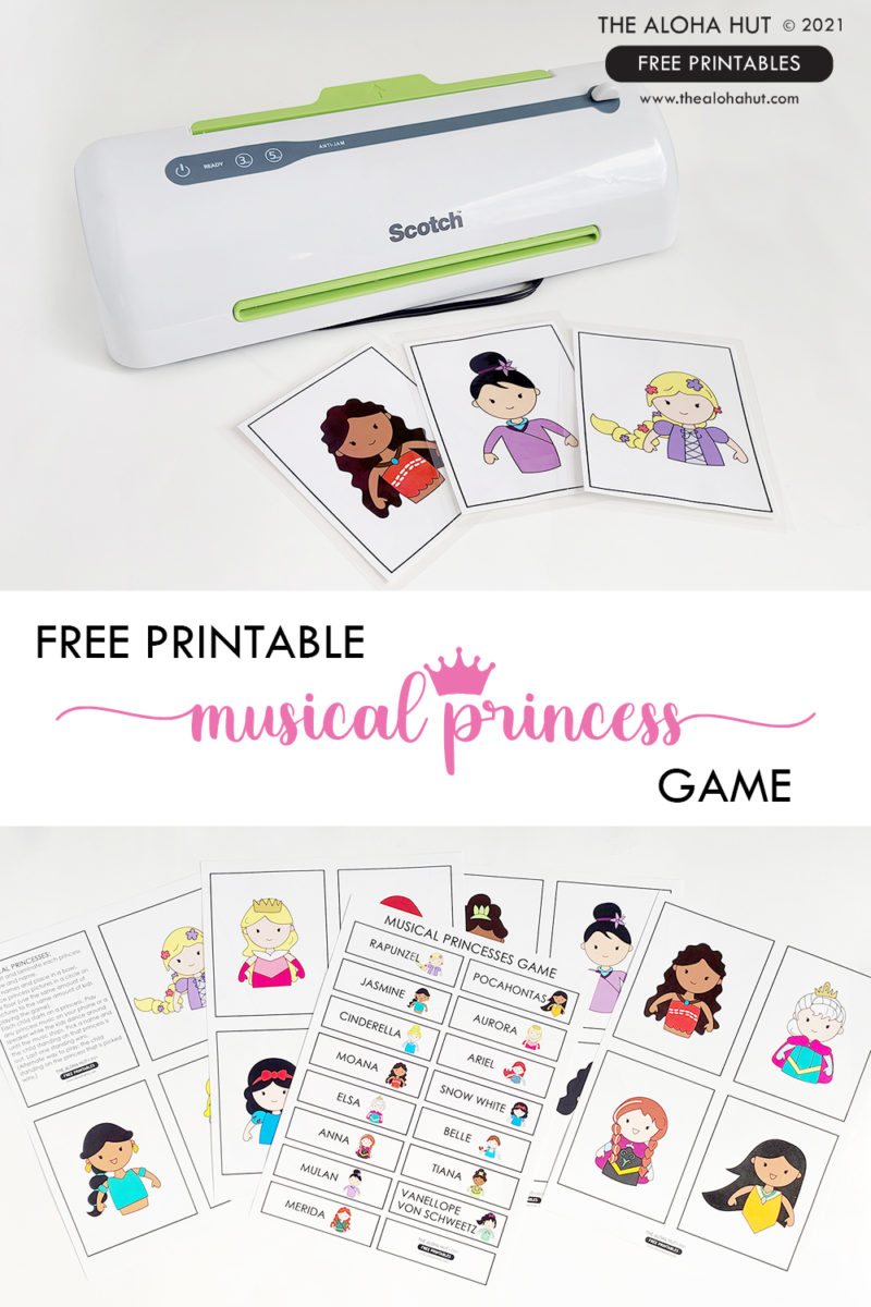 FREE Printable Musical PRINCESS GAME for a MAGICAL Princess Party - The ...