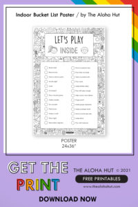 FREE PRINTABLE INDOOR BUCKET LIST +26 Simple Activities for Kids - The ...