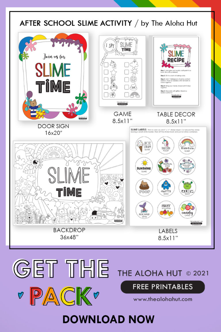 After School SLIME Activity + FREE Printables - The Aloha Hut
