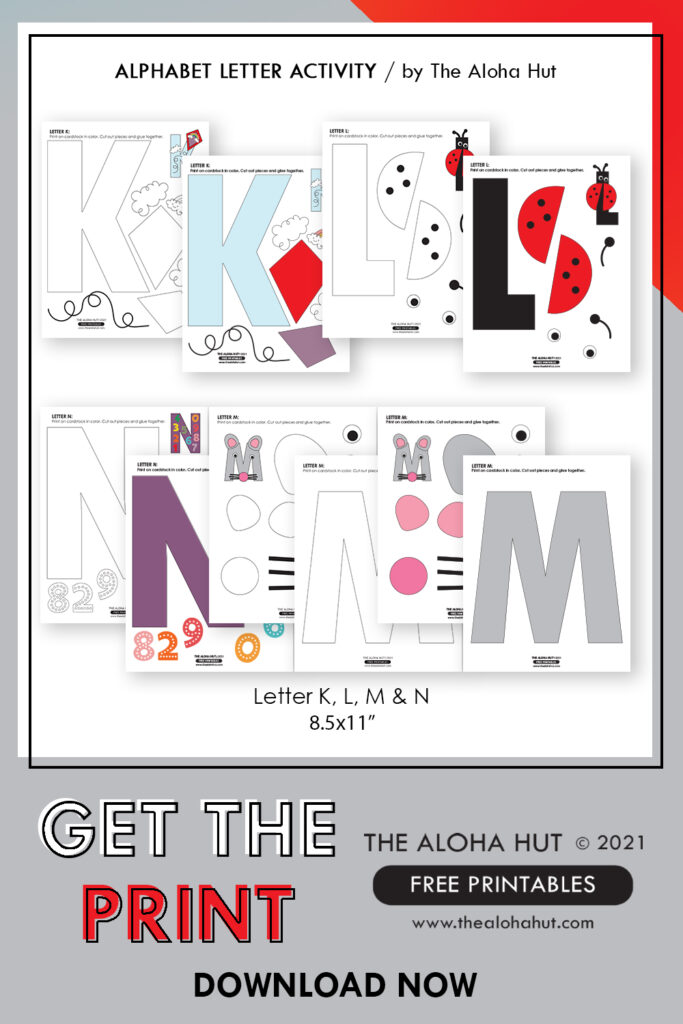 Alphabet Letter Crafts for Toddlers and PreK - LETTER K, L, M + N ...