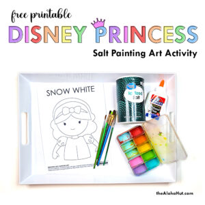 Disney Princess Salt Art Watercolor Painting for Kids with Free ...