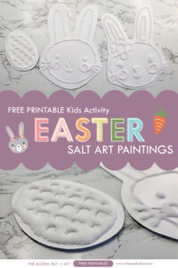 EASTER SALT ART PAINTINGS - Free Printable Kids Activity - The Aloha Hut
