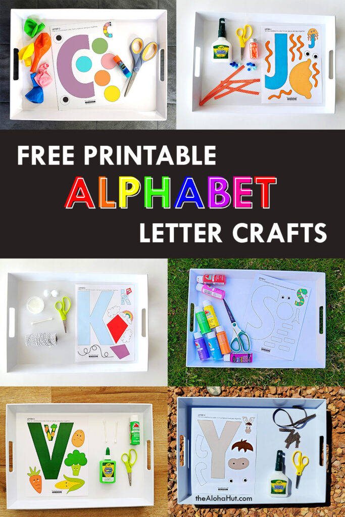 Free Printable Letter Crafts from A to Z - Alphabet Wall for Learning ...