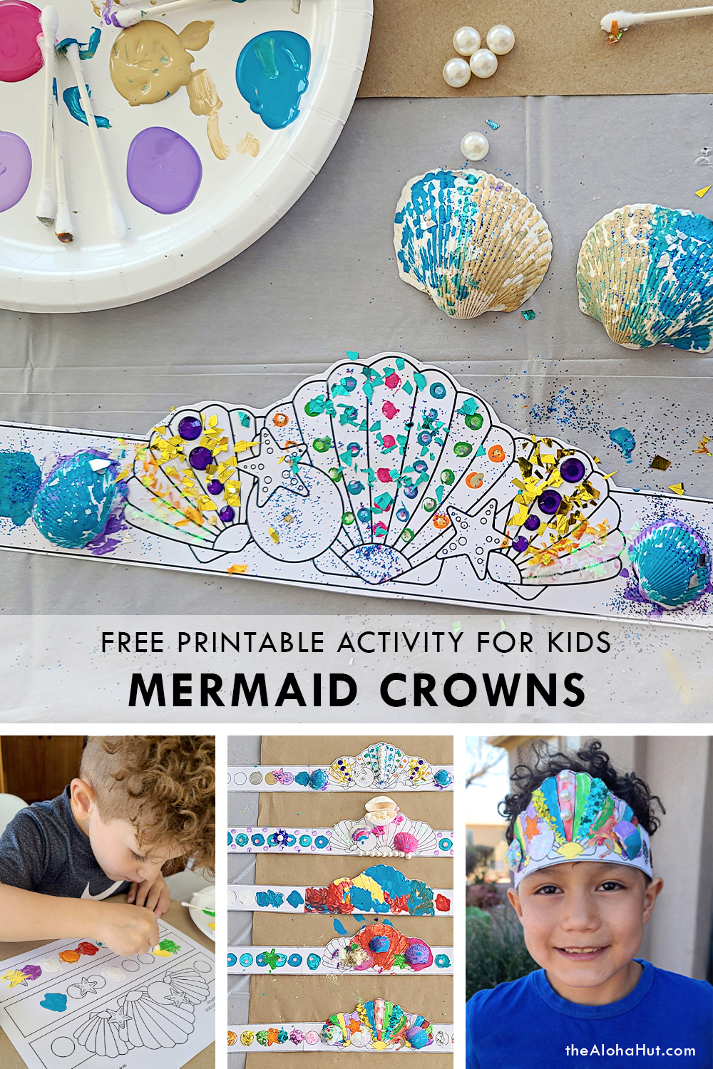 Mermaid Crowns Free Printable Activity For Kids The Aloha Hut