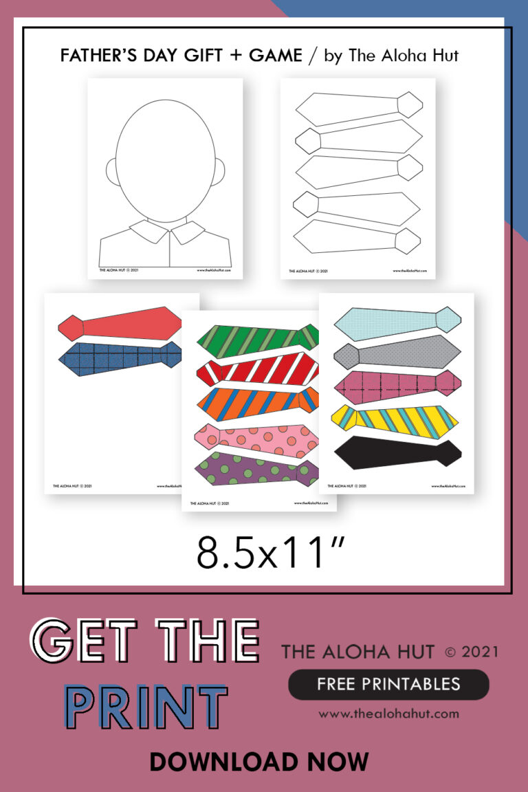 DIY Father’s Day Gift + Game - Pin the Tie on Dad - The Aloha Hut