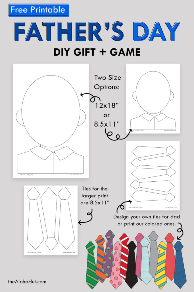 DIY Father’s Day Gift + Game - Pin the Tie on Dad - The Aloha Hut
