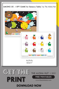 Among Us Sensory Table - I Spy Activity for Toddlers - The Aloha Hut