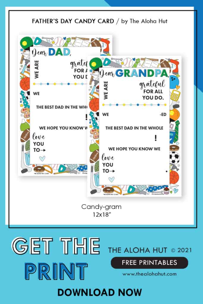Father’s Day Candy-Gram Card - The Aloha Hut