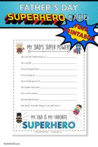 DIY Father’s Day Superhero Cards + All About Dad - The Aloha Hut