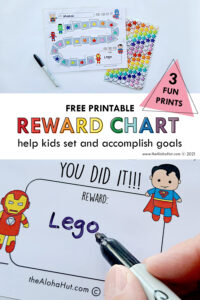 How to Help Kids Set & Accomplish Goals - Reward Charts - The Aloha Hut