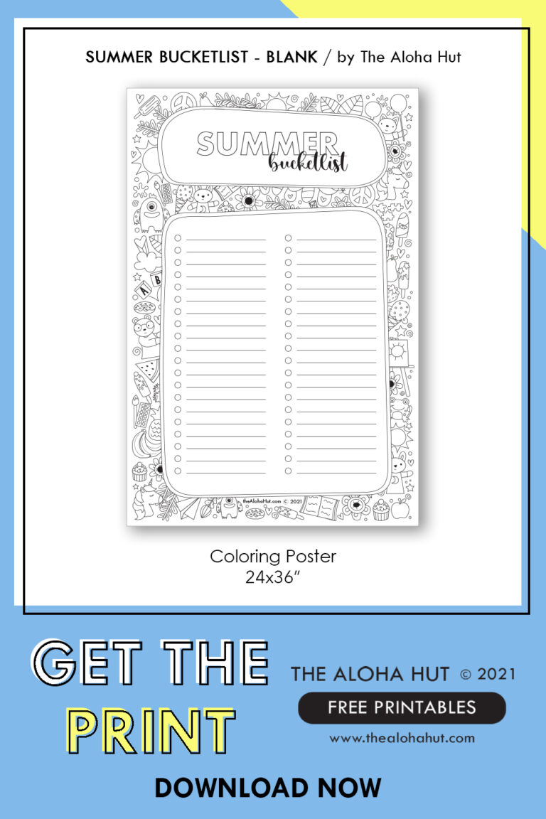 Free Printable Ultimate Summer Bucket List for Kids with 52 Fun + Easy ...