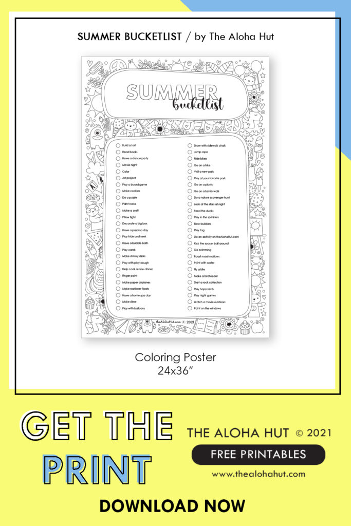 Free Printable Ultimate Summer Bucket List for Kids with 52 Fun + Easy ...