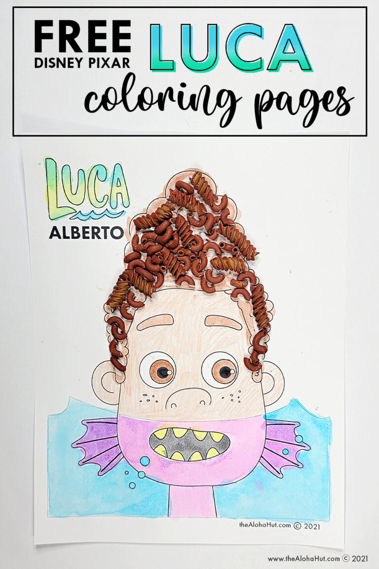 FREE Disney Pixar LUCA Coloring Pages - Alberto & Giulia - The Aloha Hut