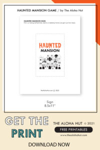 Easy Halloween Party Game for Kids - Haunted Mansion - The Aloha Hut
