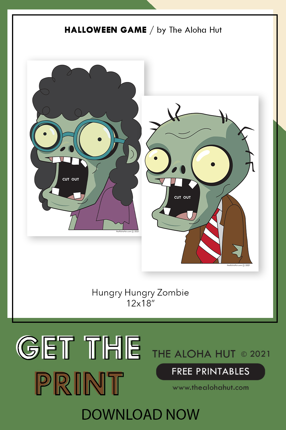 Hungry Hungry Zombie - Easy Halloween Party Game for Kids - The Aloha Hut
