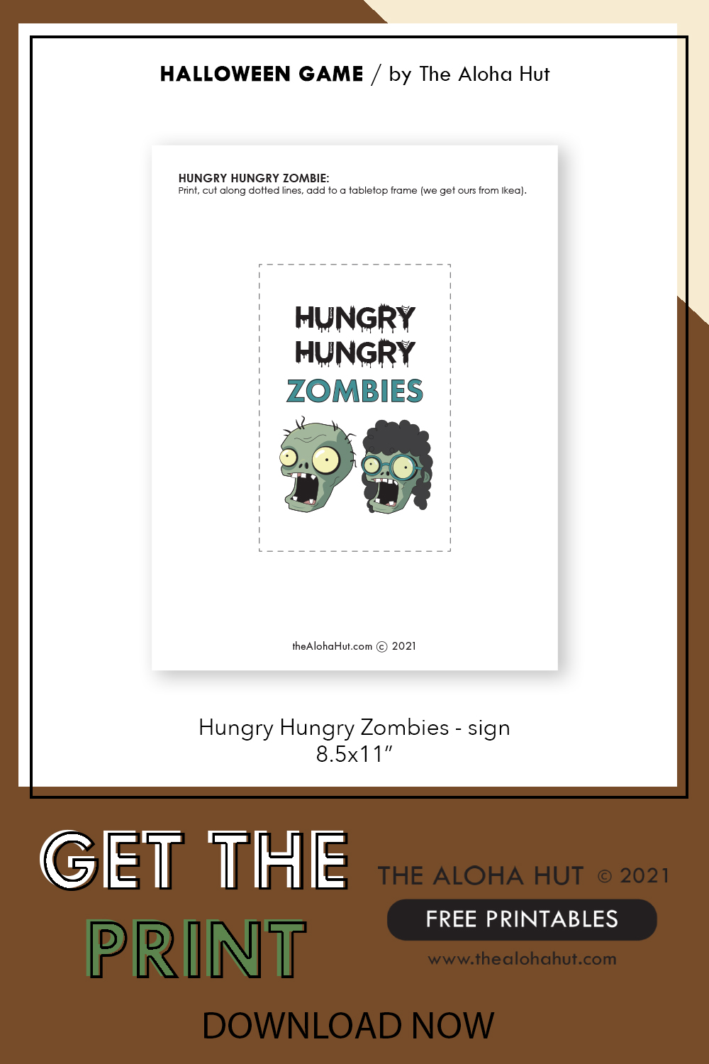 Hungry Hungry Zombie - Easy Halloween Party Game for Kids - The Aloha Hut
