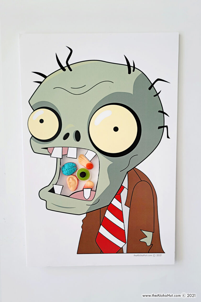 Hungry Hungry Zombie - Easy Halloween Party Game for Kids - The Aloha Hut