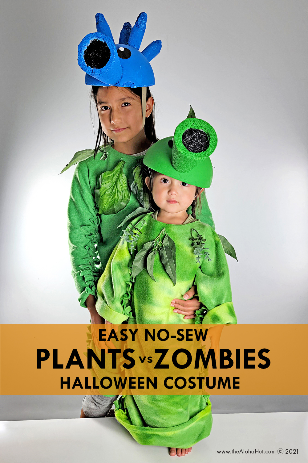 Brilliant No-Sew Halloween Costume Trick - Plants vs Zombies Peashooter ...