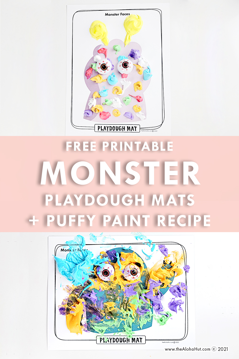 6 Free Halloween Playdough Mats - Guided Play - The Aloha Hut