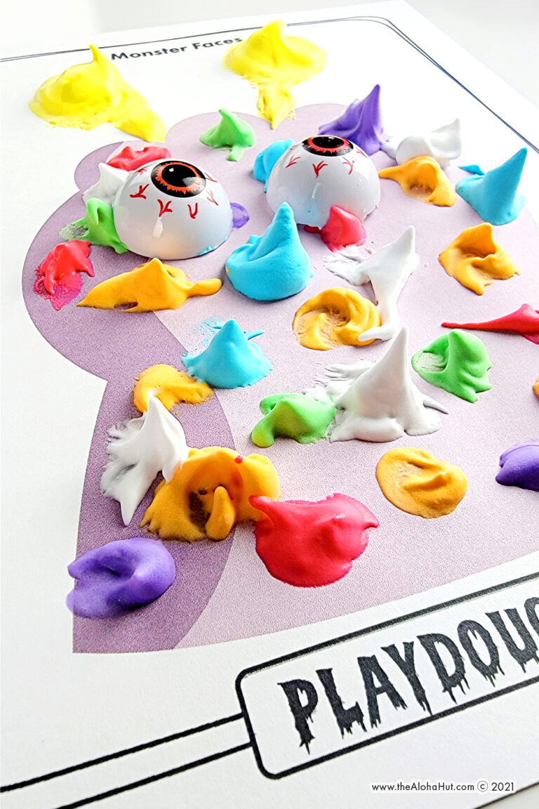 6 Free Halloween Playdough Mats - Guided Play - The Aloha Hut