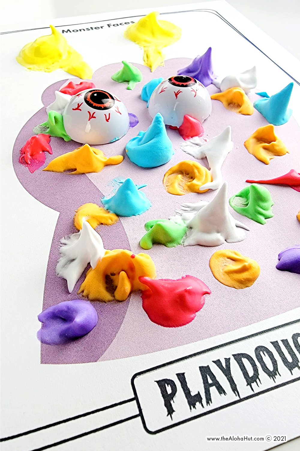 6 Free Halloween Playdough Mats - Guided Play - The Aloha Hut