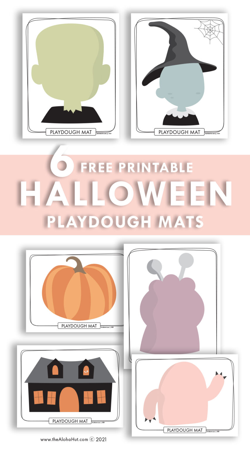 6 Free Halloween Playdough Mats - Guided Play - The Aloha Hut