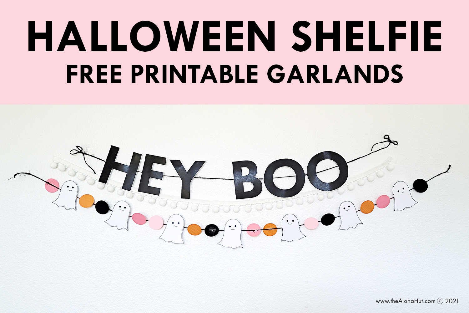 Halloween Shelfie - Free Printable Decor, Garland & Easy DIY Pumpkin ...