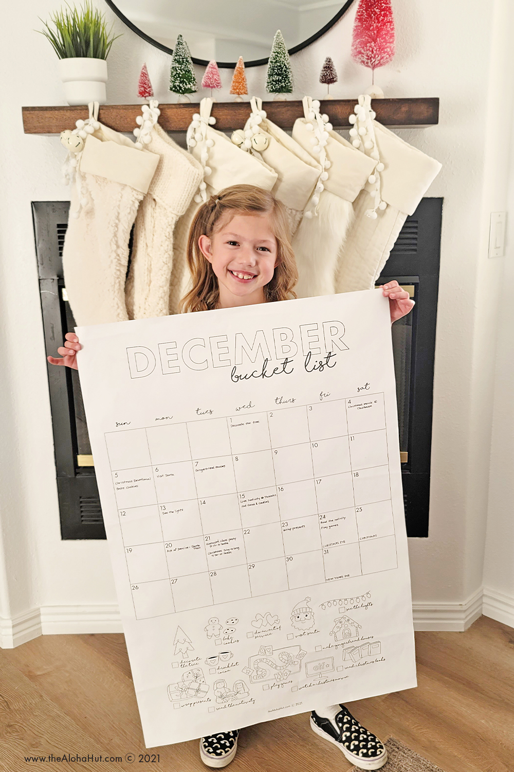 December 2021 Calendar + Bucket List for Families - The Aloha Hut