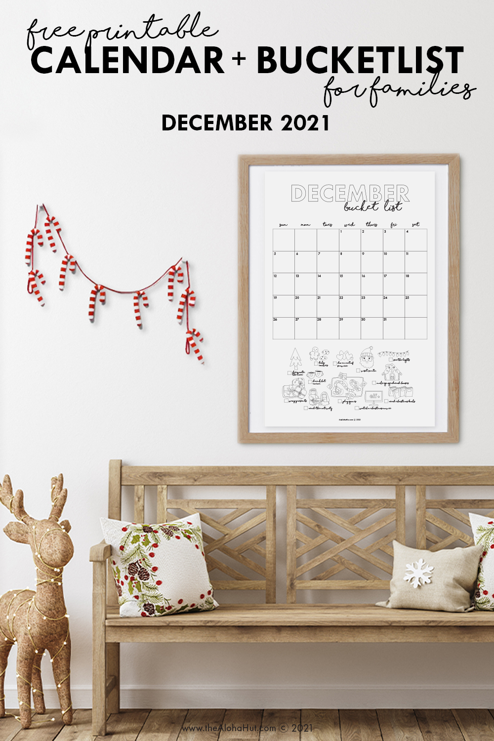 December 2021 Calendar + Bucket List for Families - The Aloha Hut