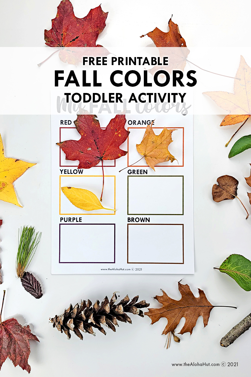 Easy Fall Colors Toddler Activity - The Aloha Hut
