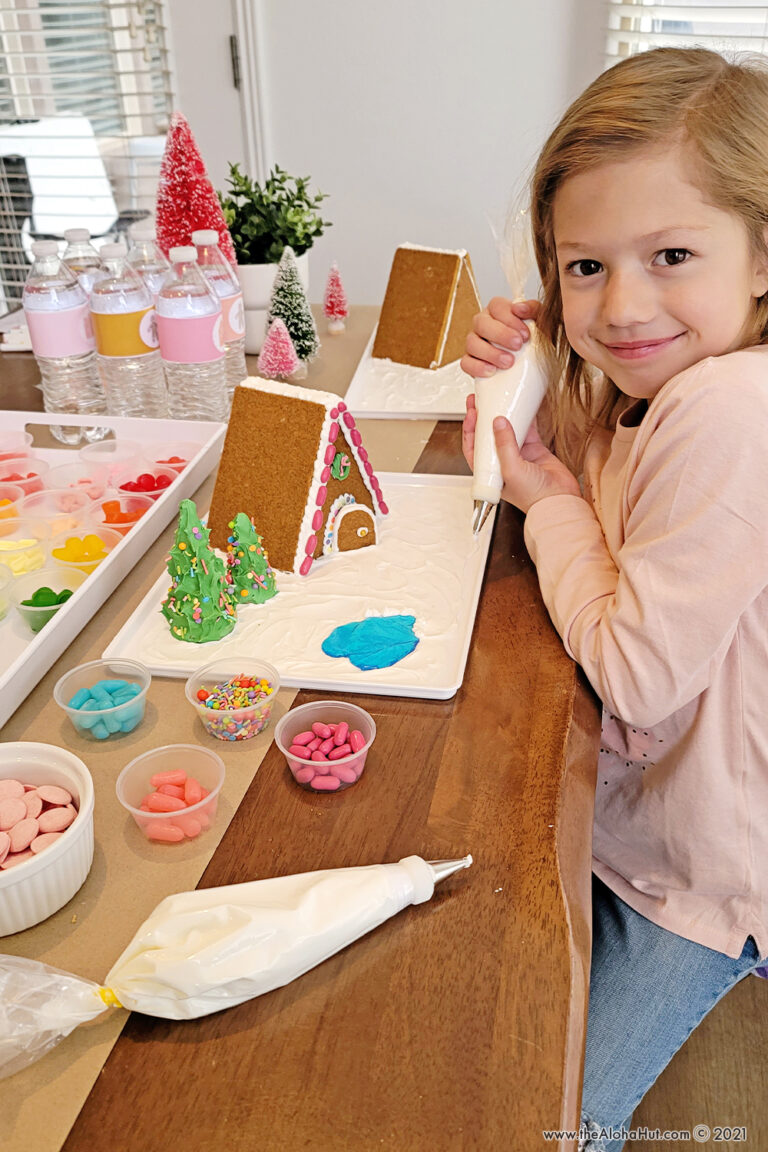 How to Host a Gingerbread House for Adults or Kids - The Aloha Hut