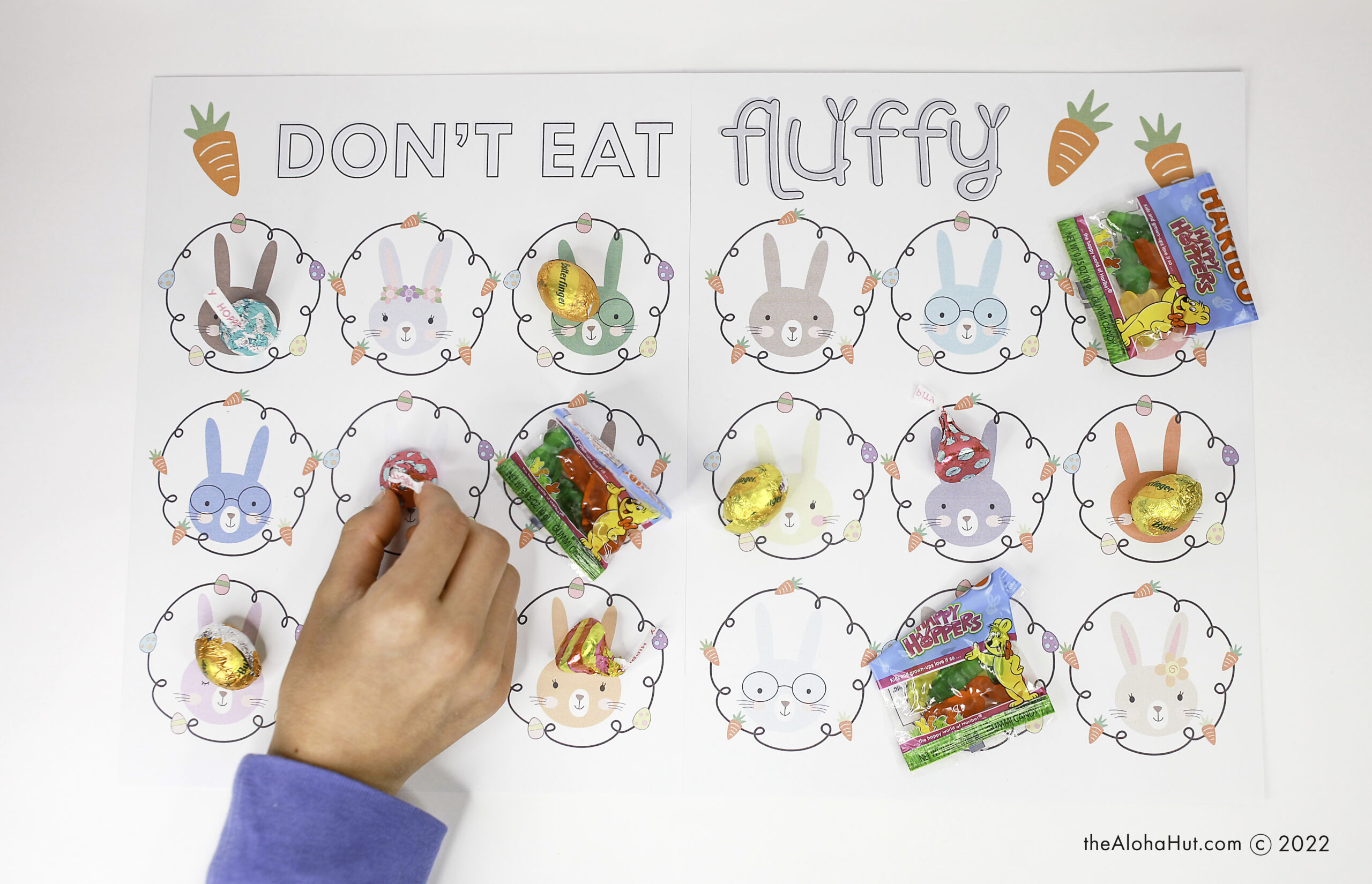 FREE Printable Easy Easter Game - Don't Eat Pete "Fluffy" - The Aloha Hut
