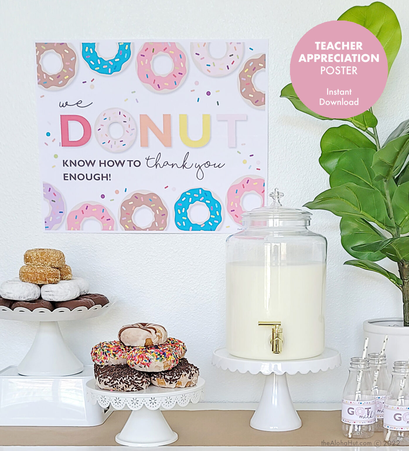 Donut Themed Teacher Appreciation Idea & Thank You Gift - The Aloha Hut