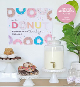 Donut Themed Teacher Appreciation Idea & Thank You Gift - The Aloha Hut