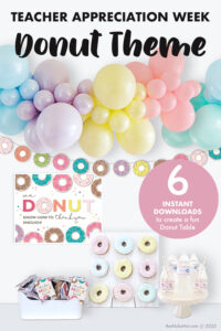 Donut Themed Teacher Appreciation Idea & Thank You Gift - The Aloha Hut