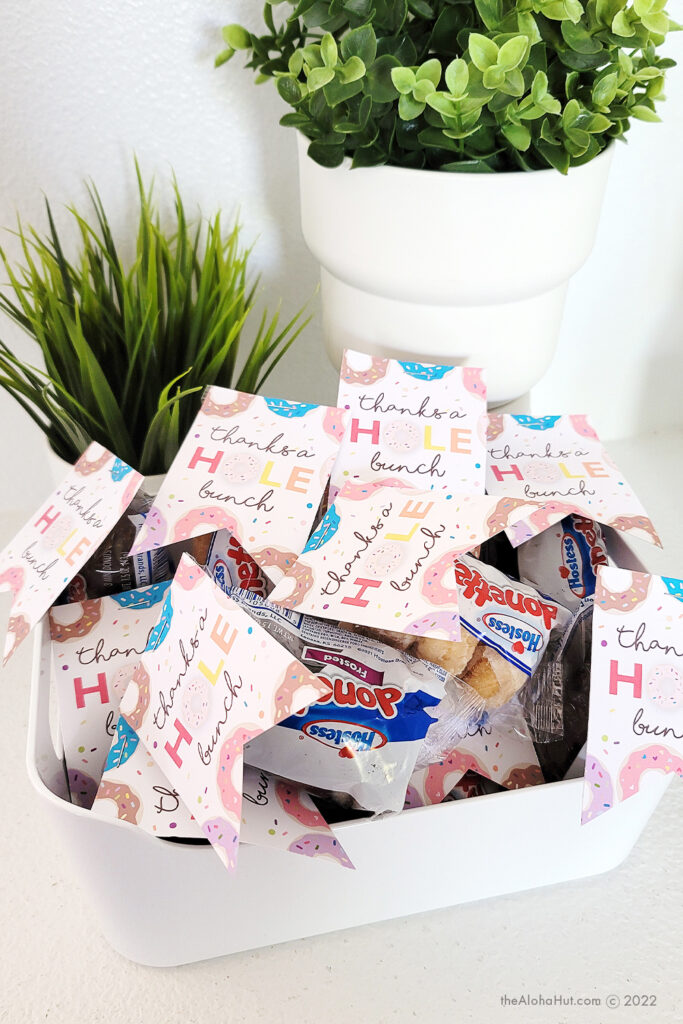 Donut Themed Teacher Appreciation Idea & Thank You Gift - The Aloha Hut