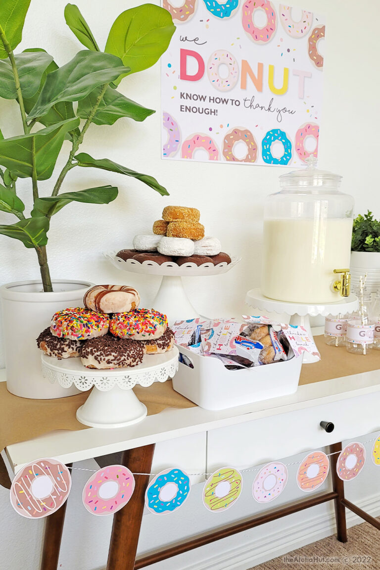 Donut Themed Teacher Appreciation Idea & Thank You Gift - The Aloha Hut