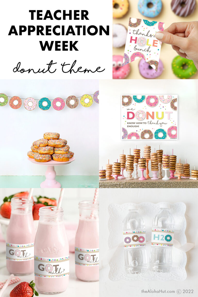 Donut Themed Teacher Appreciation Idea & Thank You Gift - The Aloha Hut