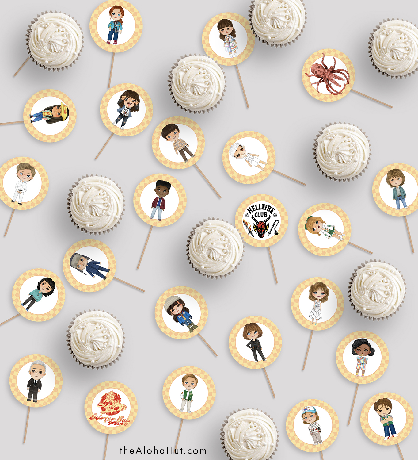 The Coolest Stranger Things Party - Part 1: Invites & Cupcake Toppers ...