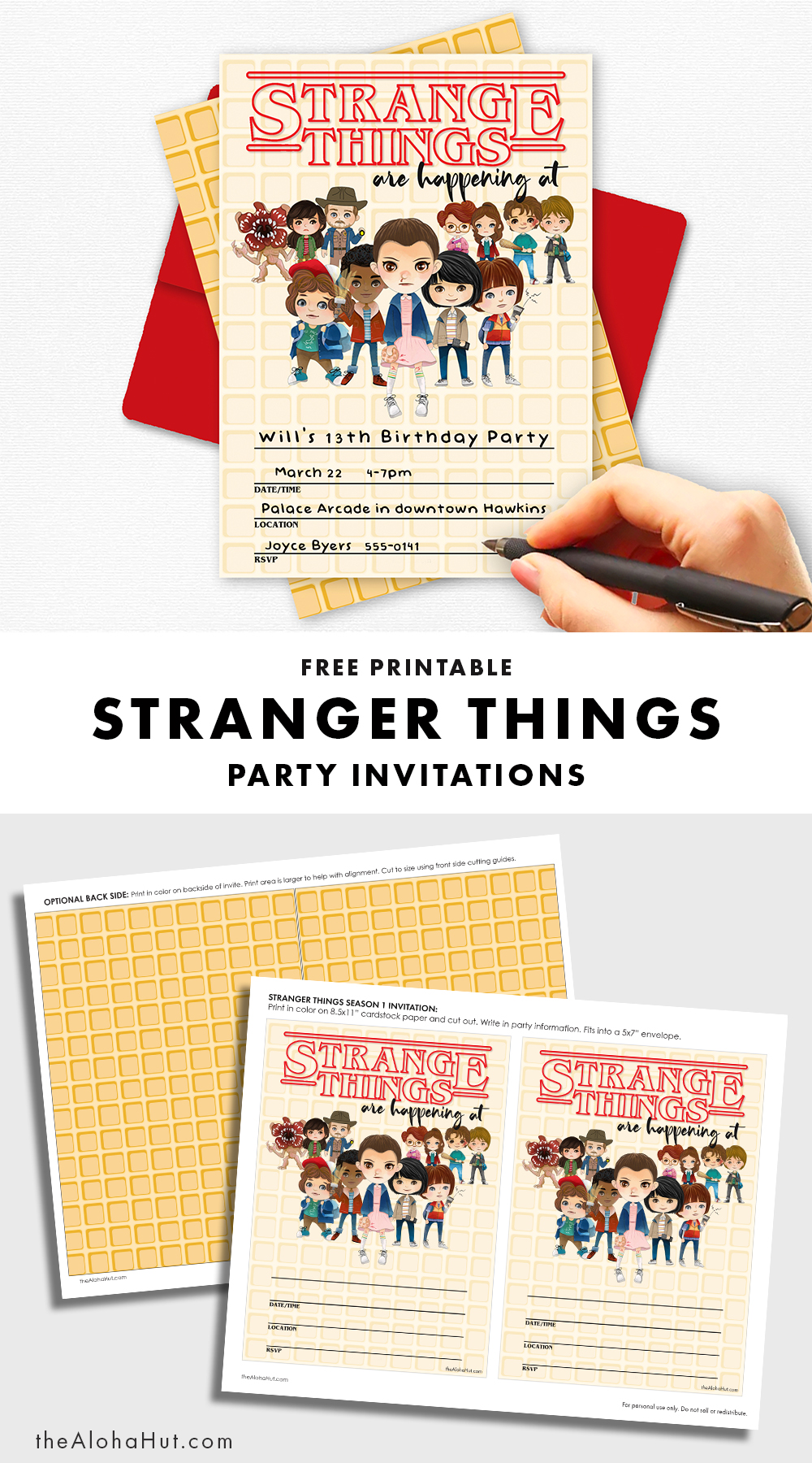 The Coolest Stranger Things Party - Part 1: Invites & Cupcake Toppers ...