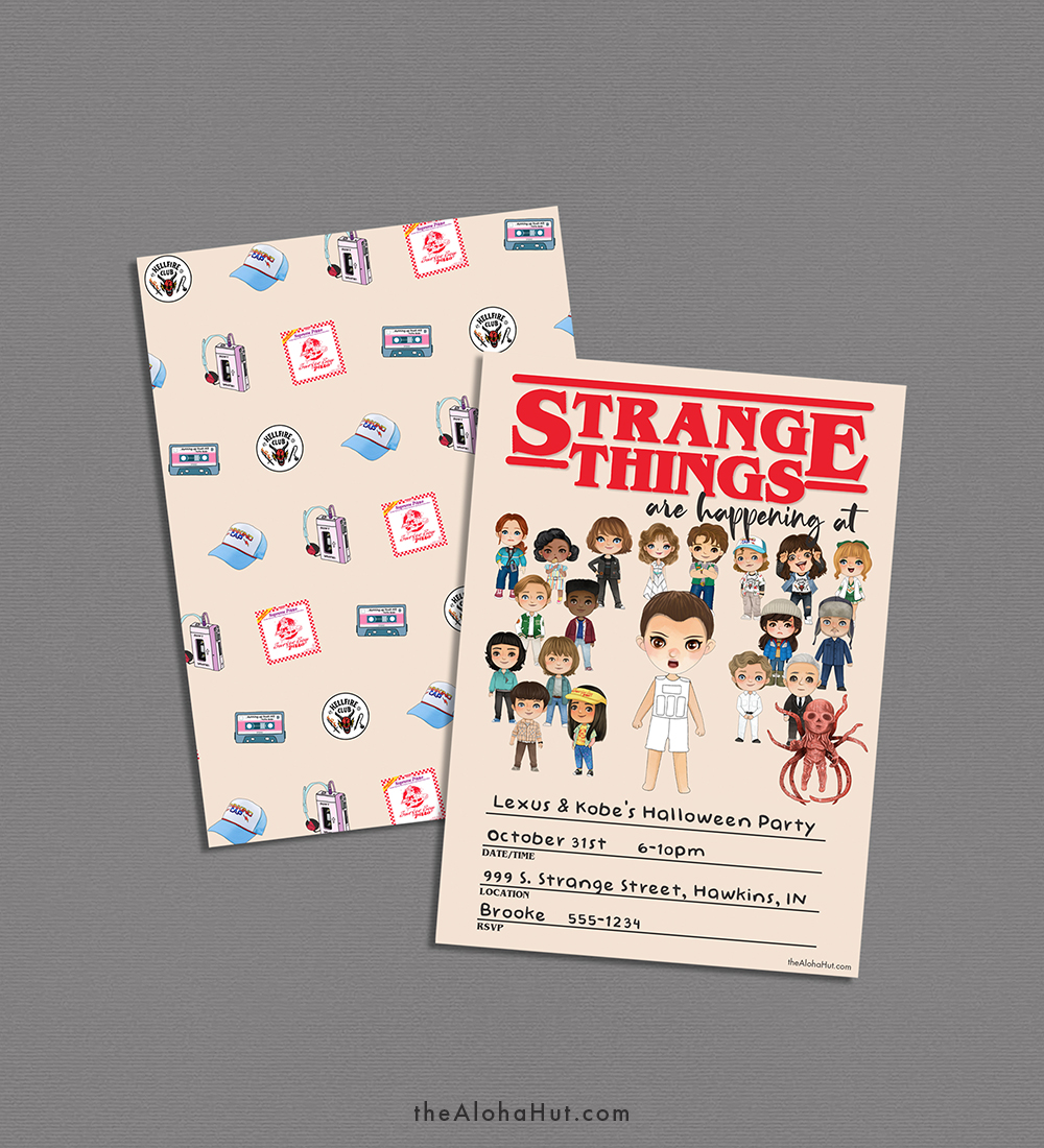 The Coolest Stranger Things Party - Part 1: Invites & Cupcake Toppers ...